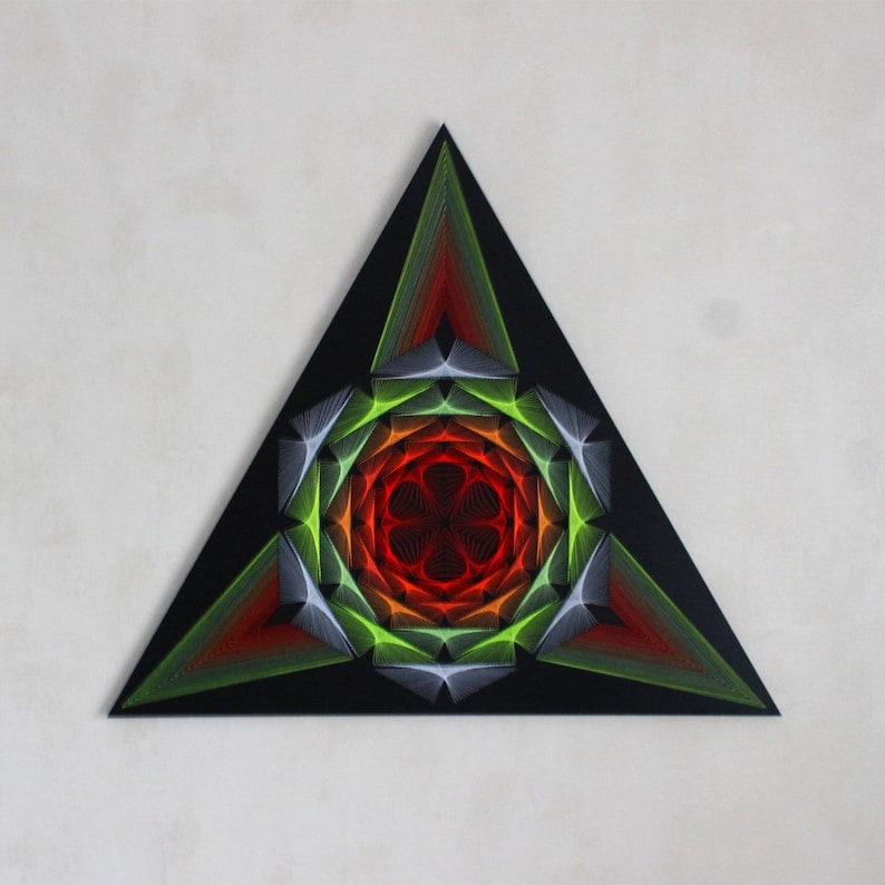 TRIANGLE String Art Sacred Geometry String Art Geometry Mandala Zen ...