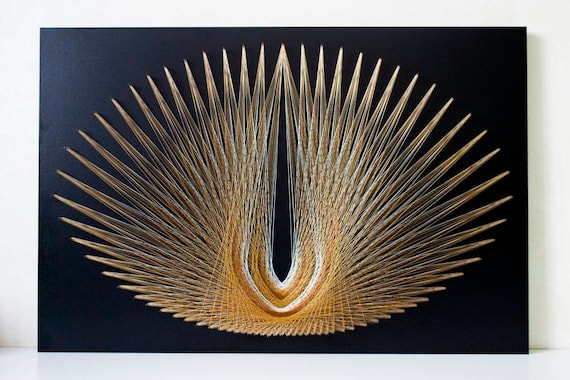 YONI Gold-symbol of the Feminine String Art Sacred Geametry | Etsy