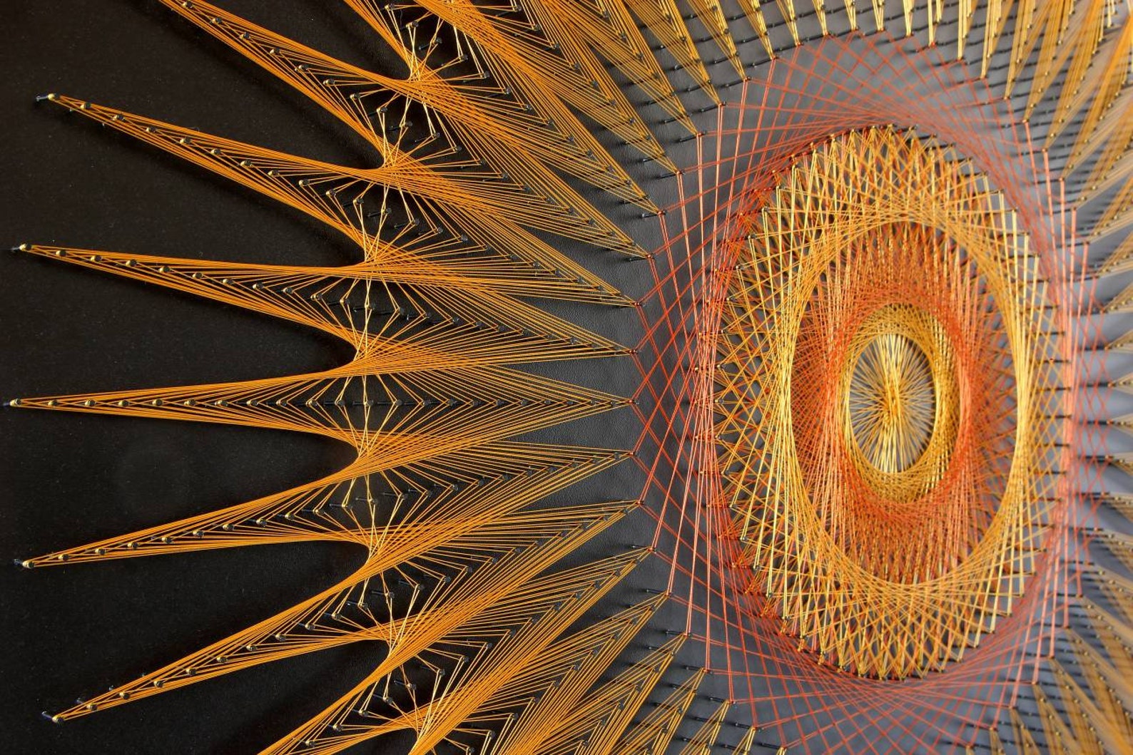 String Art Mandala Prosperity Sacred Geometry 3D Art Zen | Etsy