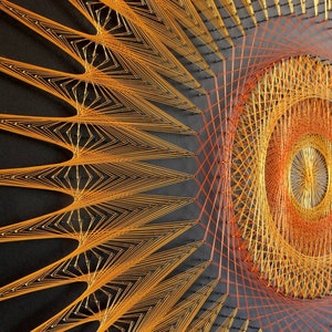 String Art Mandala Prosperity Sacred Geometry 3D Art Zen - Etsy