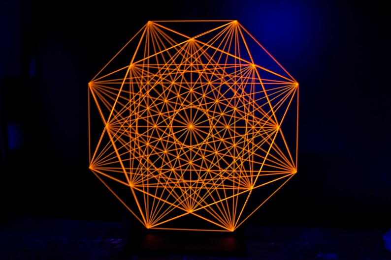 String Art COSMIC CHRYSANTHEMUM Sacred Geometry Wall Hanging - Etsy