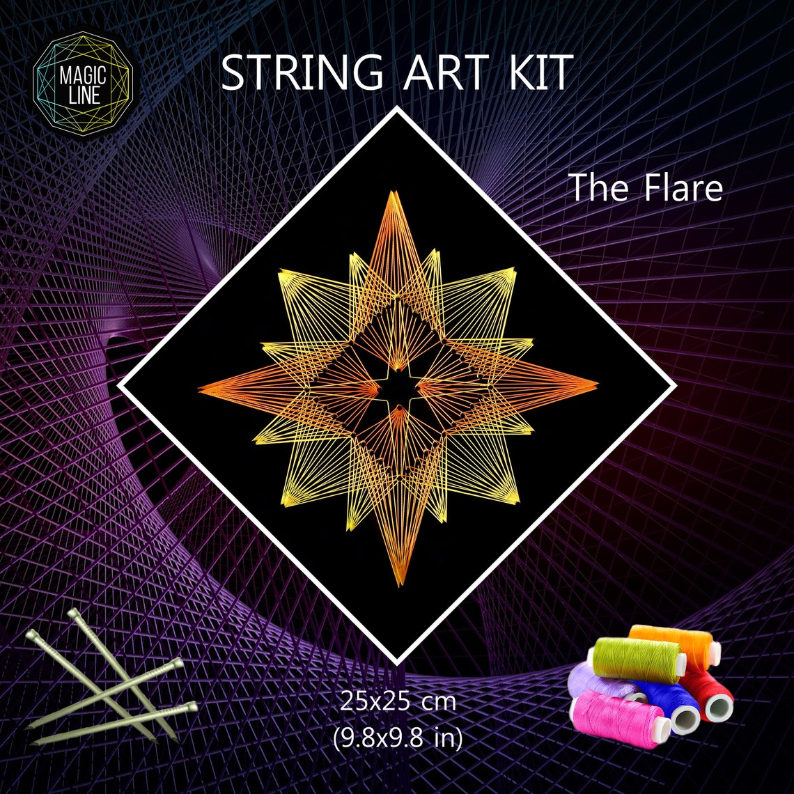 String Art Kit the Flare-2 DIY Mandala Nail and - Etsy