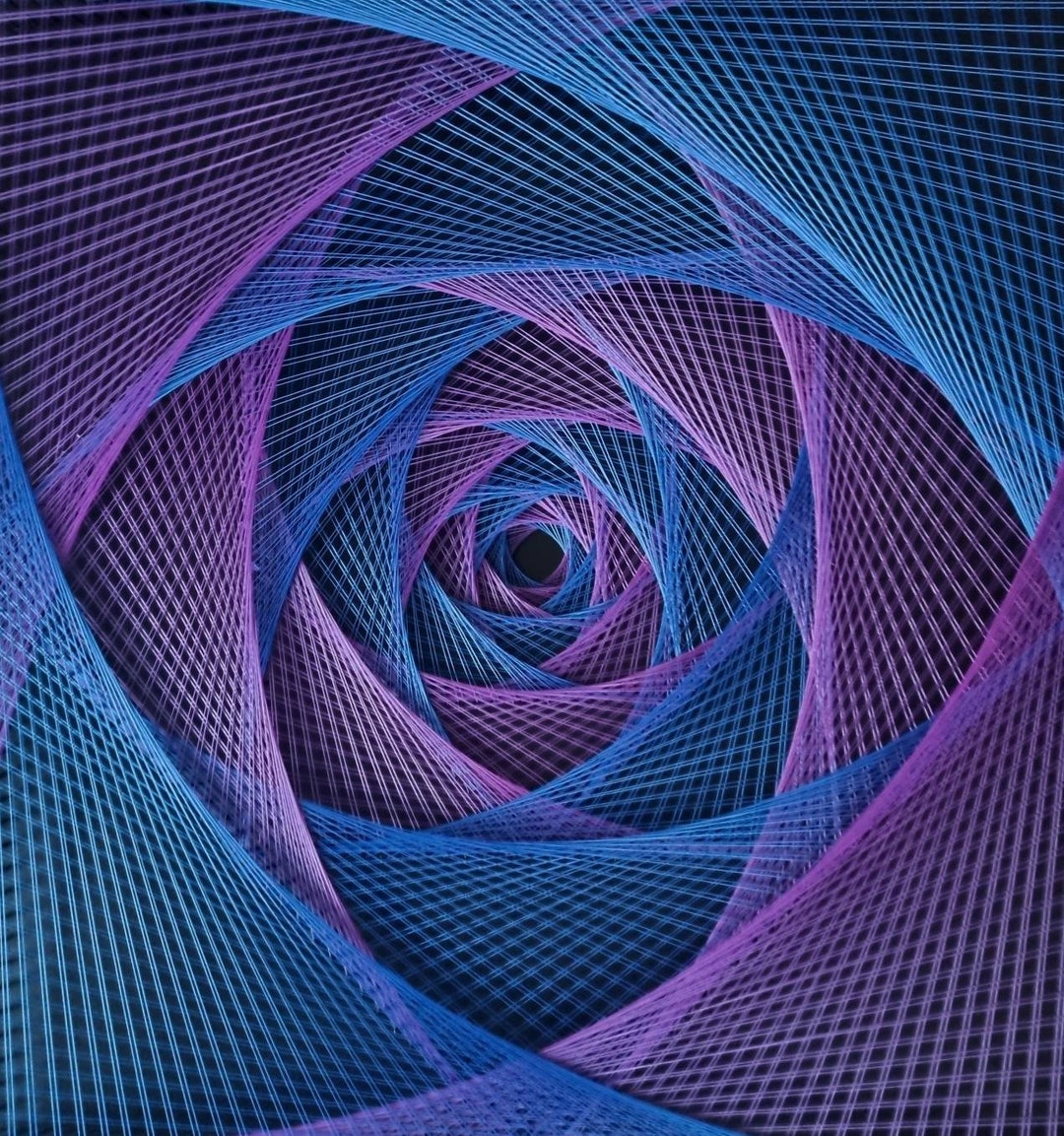 ROSE OF SPACE, String Art, Sacred Geometry, Meditation, Cosmos, Harmony ...
