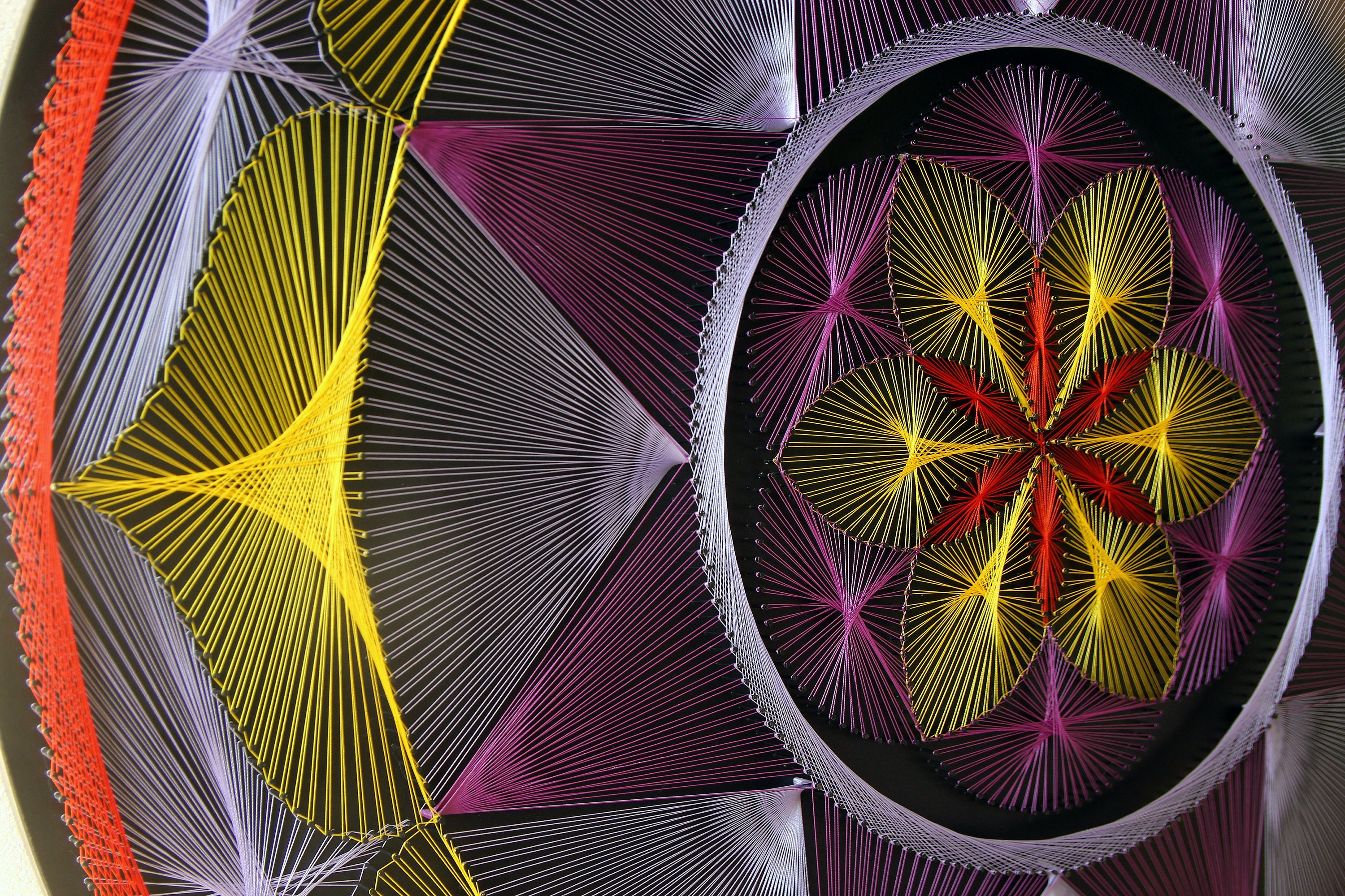 String art sacred geometry psychedelic string art home decor | Etsy