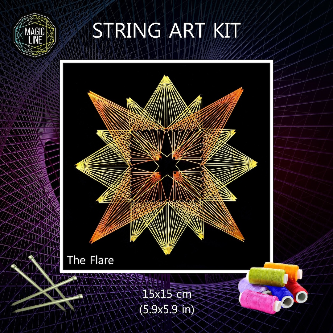 String Art Kit the Flare-2, DIY, Mandala, Nail and String Art Kits, Art ...