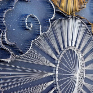 String Art Yin Yang sun and Moonwondeful Decor - Etsy