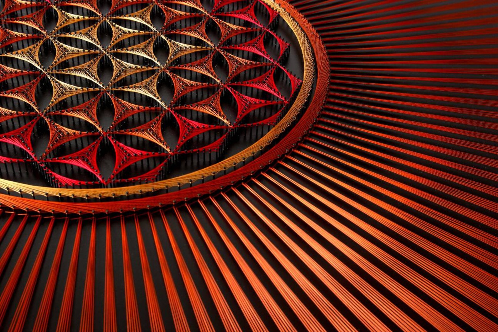 String Art Piece FLOWER OF LIFE Sacred Geometry Wall Decor | Etsy