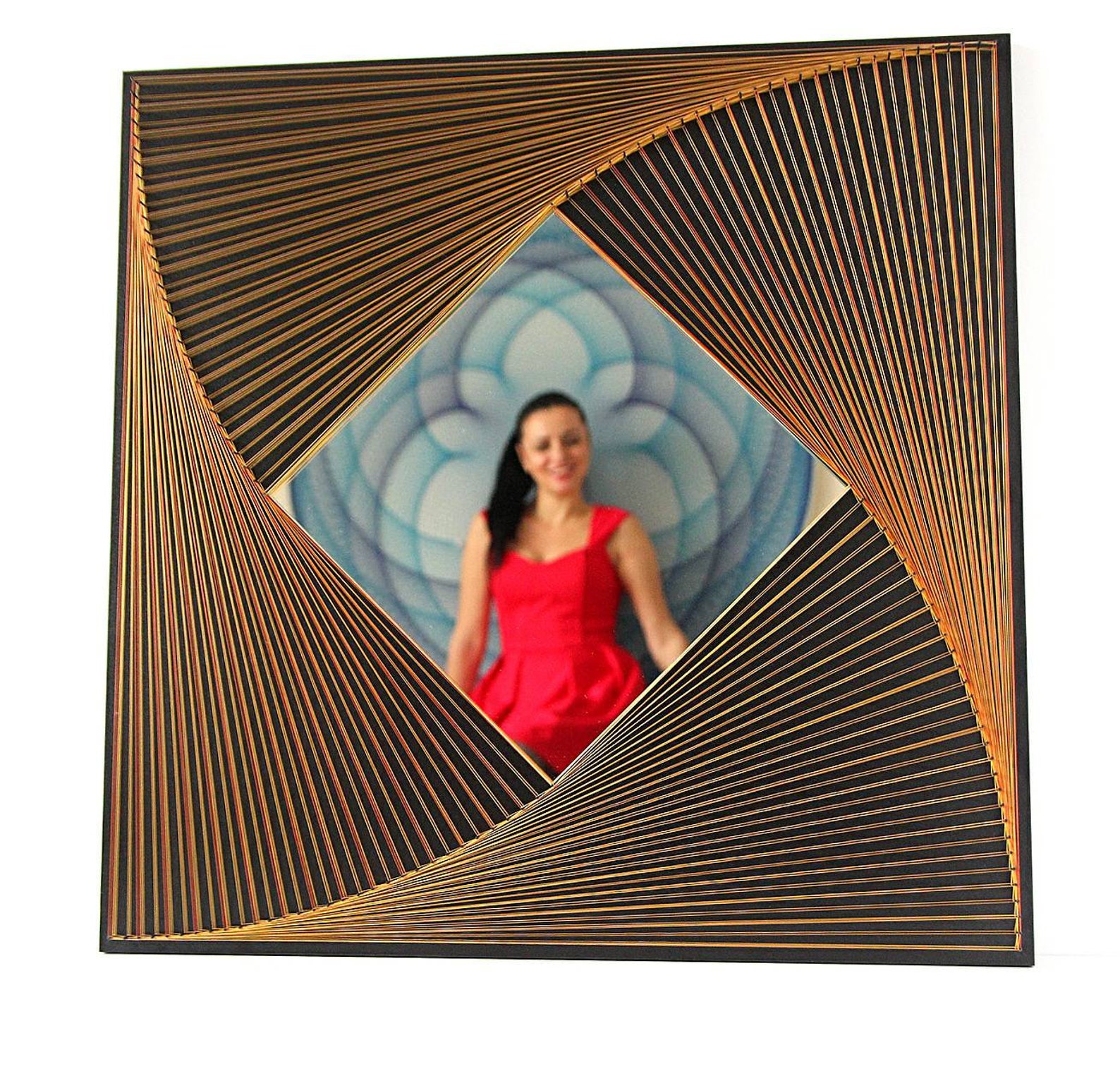String Art Mirror Geometry Decor String Art Home Decor Wall - Etsy