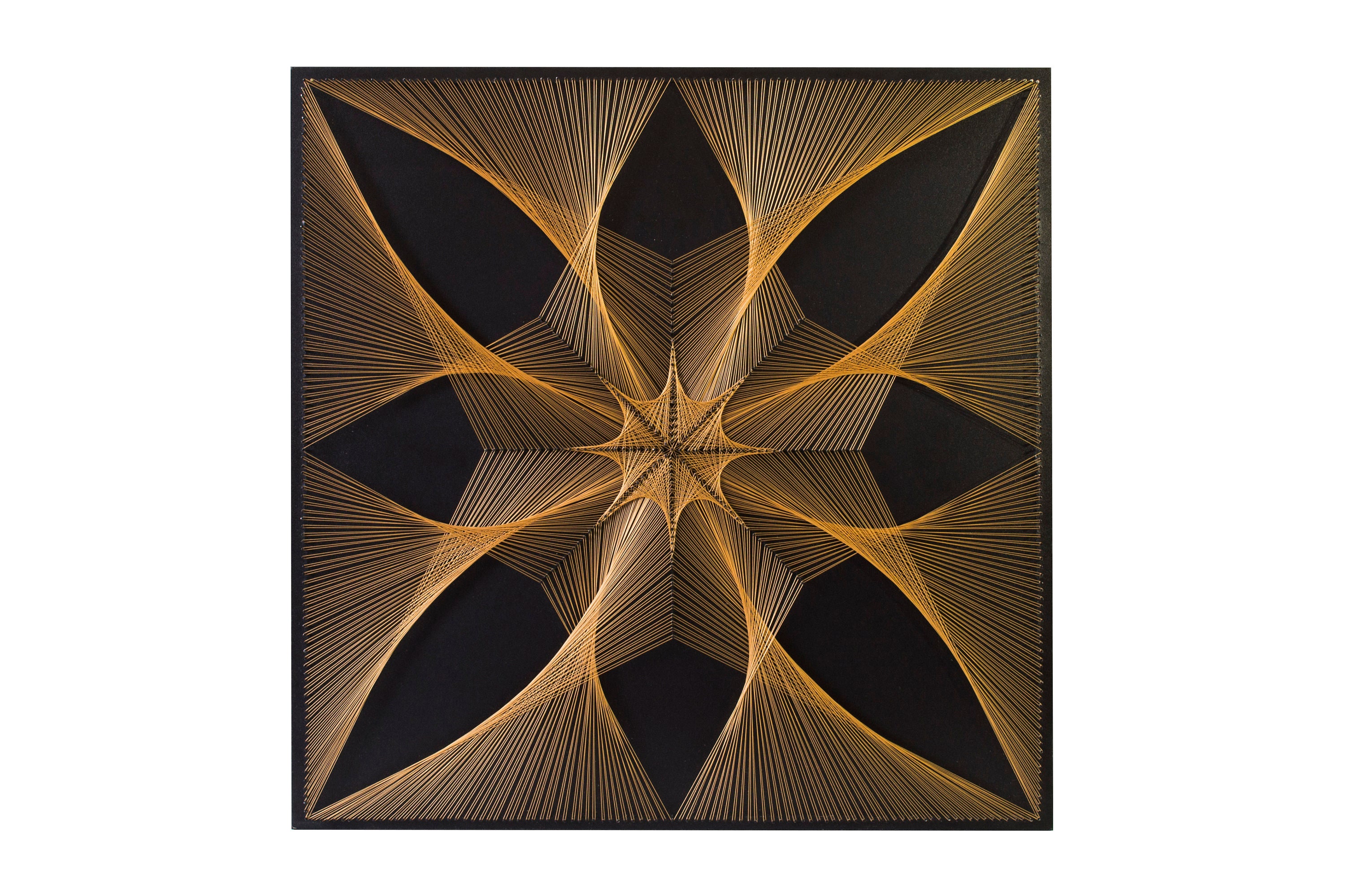 Wall Art String Art Christmas Star on a White Canvas Ofice - Etsy