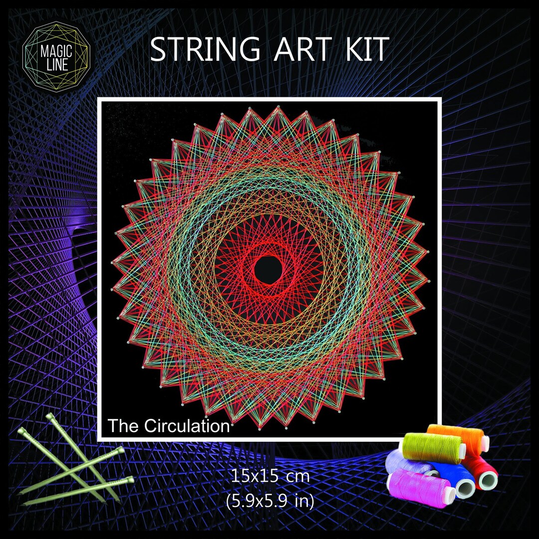 String Art Kit the Circulation, DIY, Mandala, Nail and String Art Kits ...