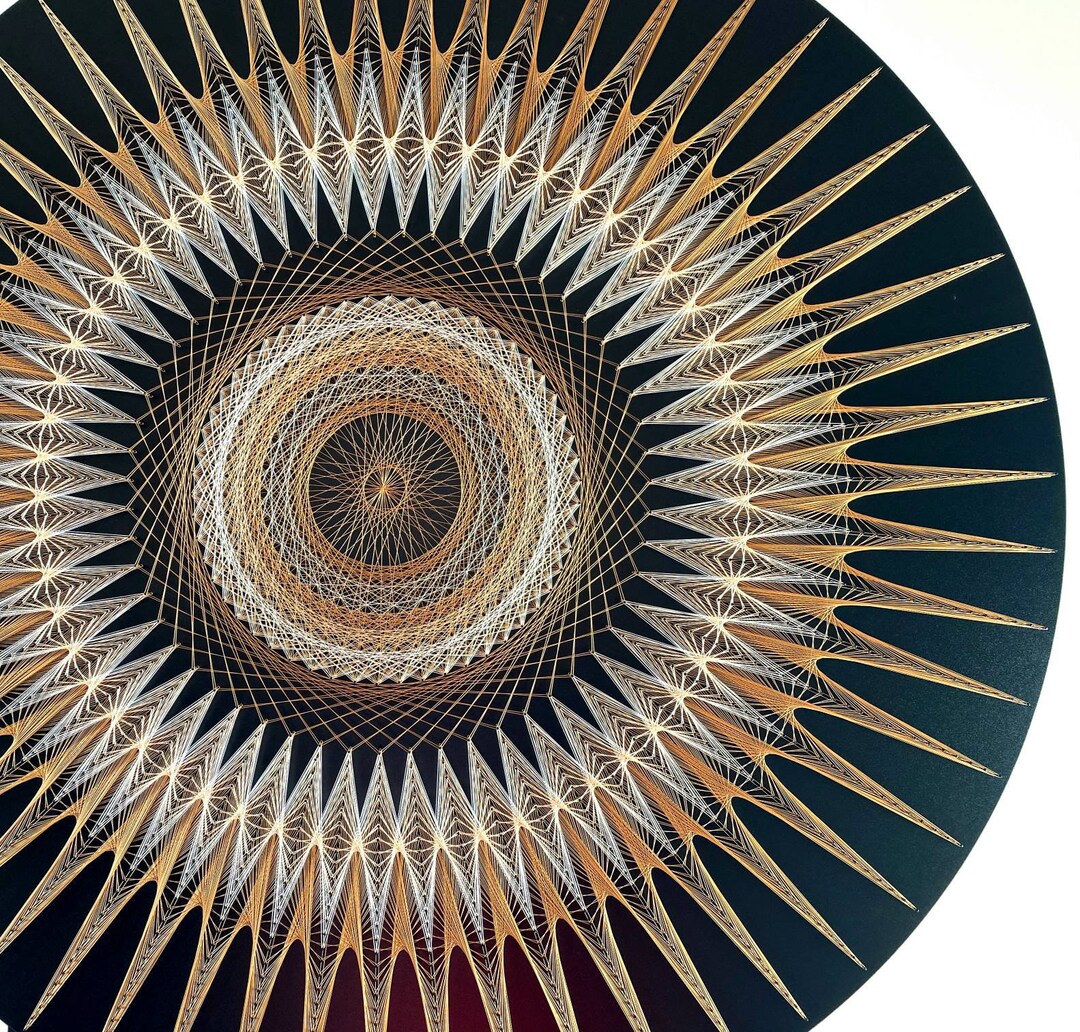 String Art Mandala Prosperity Sacred Geometry 3D Art Zen Spiritual Wall ...