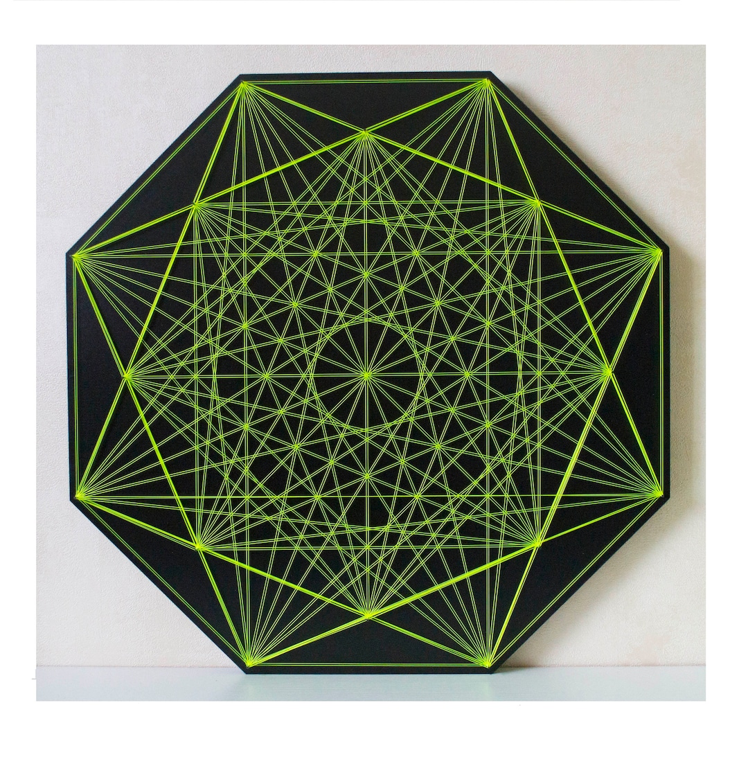 String Art COSMIC CHRYSANTHEMUM Sacred Geometry Wall Hanging Wall Art ...