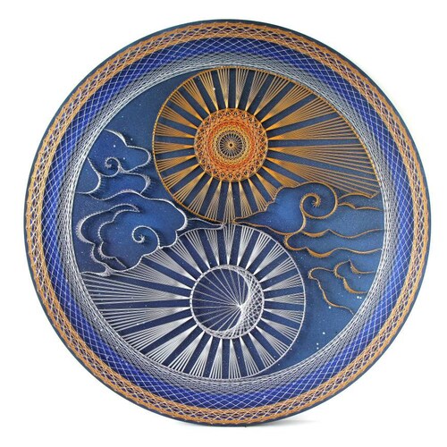 String Art COSMIC CHRYSANTHEMUM Sacred Geometry Wall Hanging - Etsy Israel