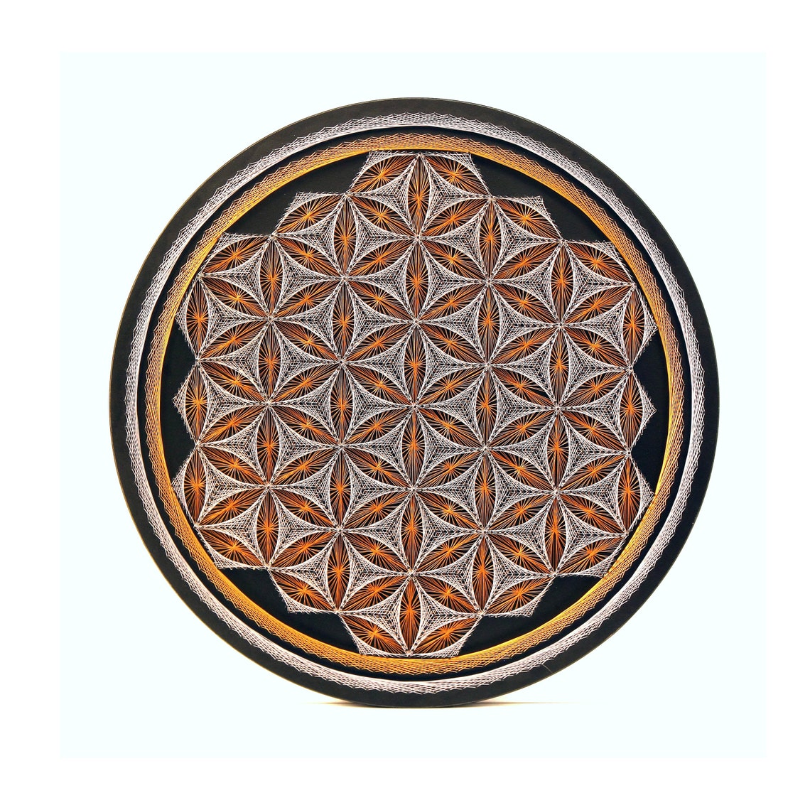 Stringart FLOWER OF LIFE Sacred Geometry Psychedelic String | Etsy