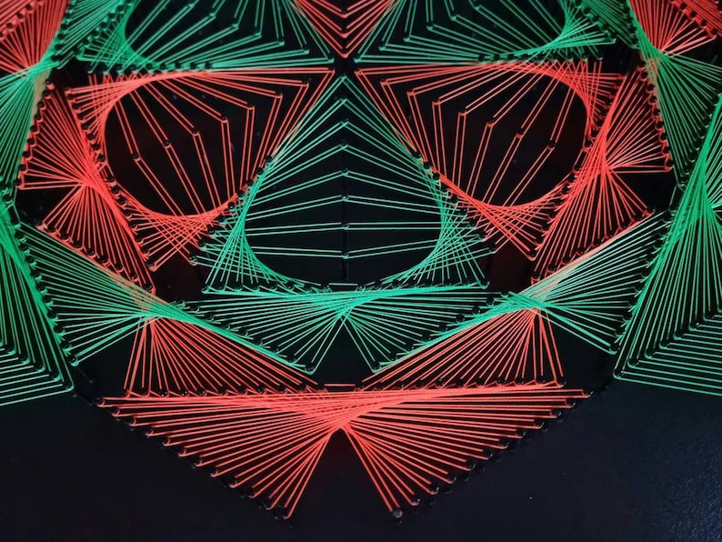 TRIANGLE String Art Sacred Geometry String Art Geometry - Etsy