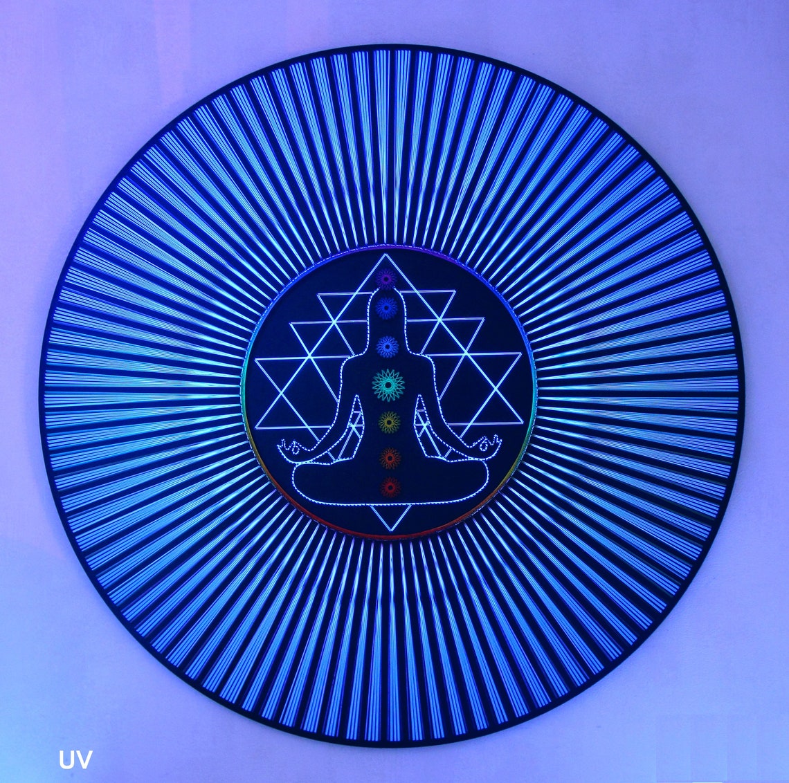 String Art MEDITATION Yoga Art Sacred Geometry Meditation Wall | Etsy