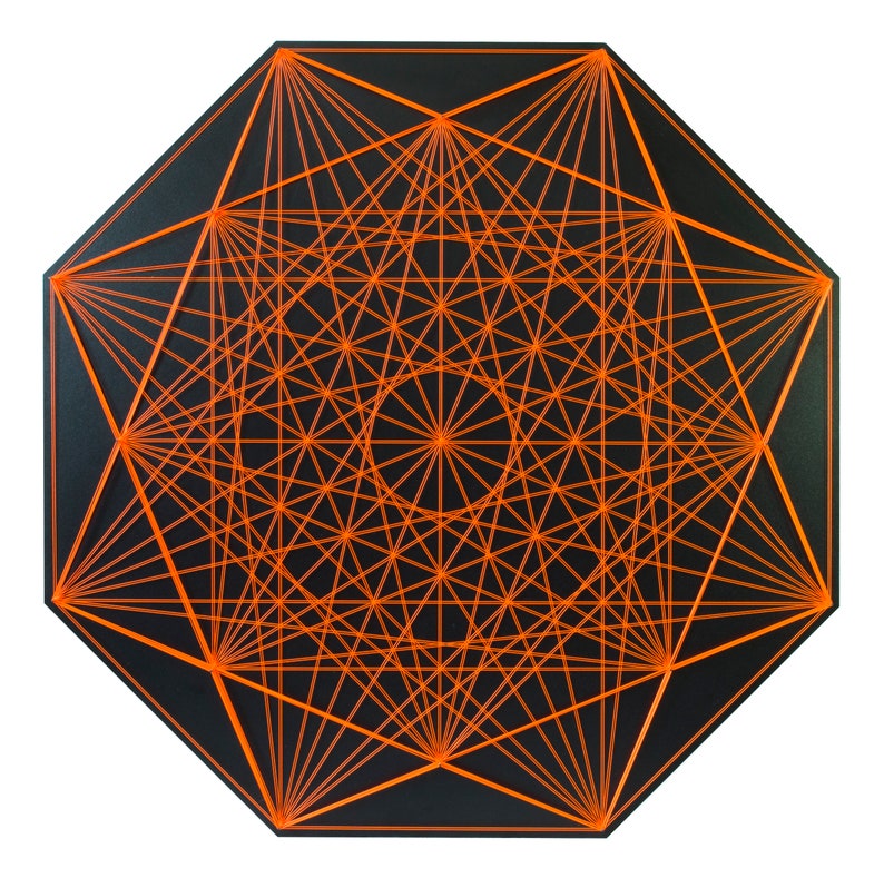 String Art COSMIC CHRYSANTHEMUM Sacred Geometry Wall Hanging - Etsy