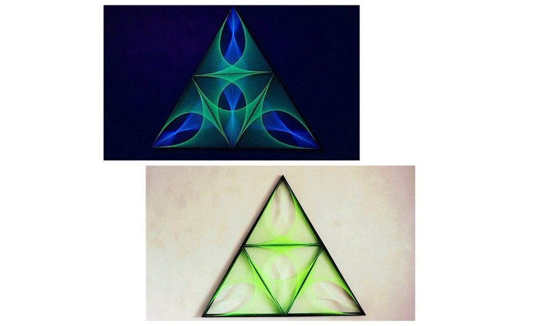 Triangle 111 String Art Sacred Geometry Psychedelic Wall Art Home Decor ...