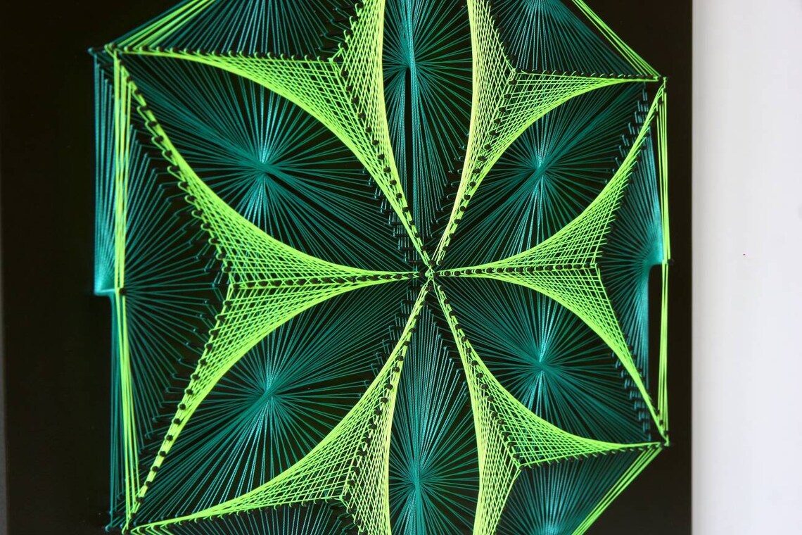 String Art Kit Flower of Life DIY Mandala Nail - Etsy