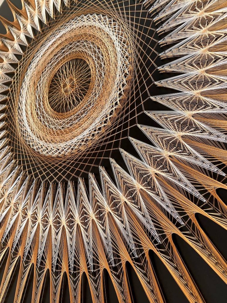 String Art Mandala Prosperity Sacred Geometry 3D Art Zen - Etsy
