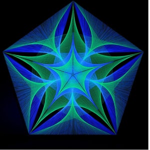 Wall Hangings PENTAGRAM String Art Sacred Geometry Wall Art Home Decor ...