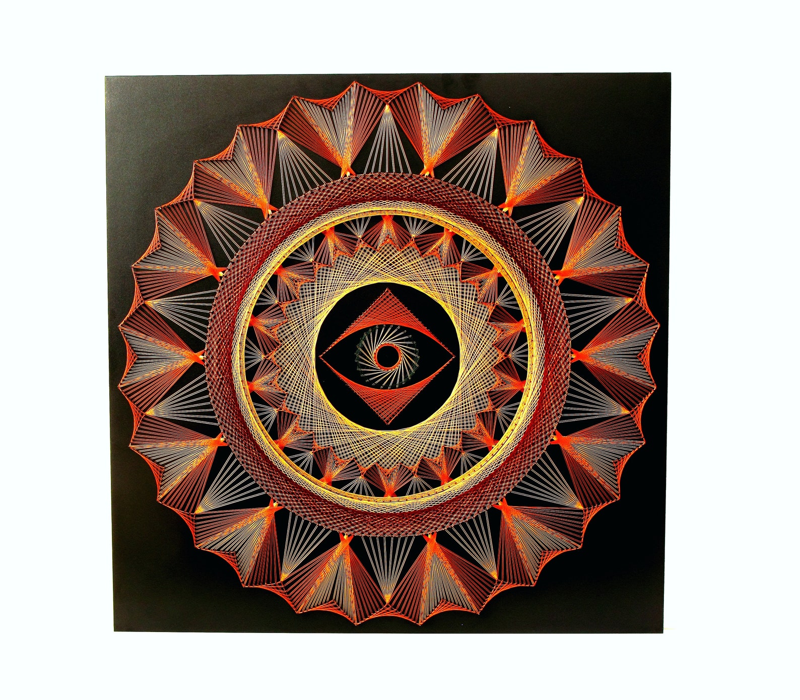 String Art EYE OF SHAMAN Wall Art Sacred Geometry Home & - Etsy