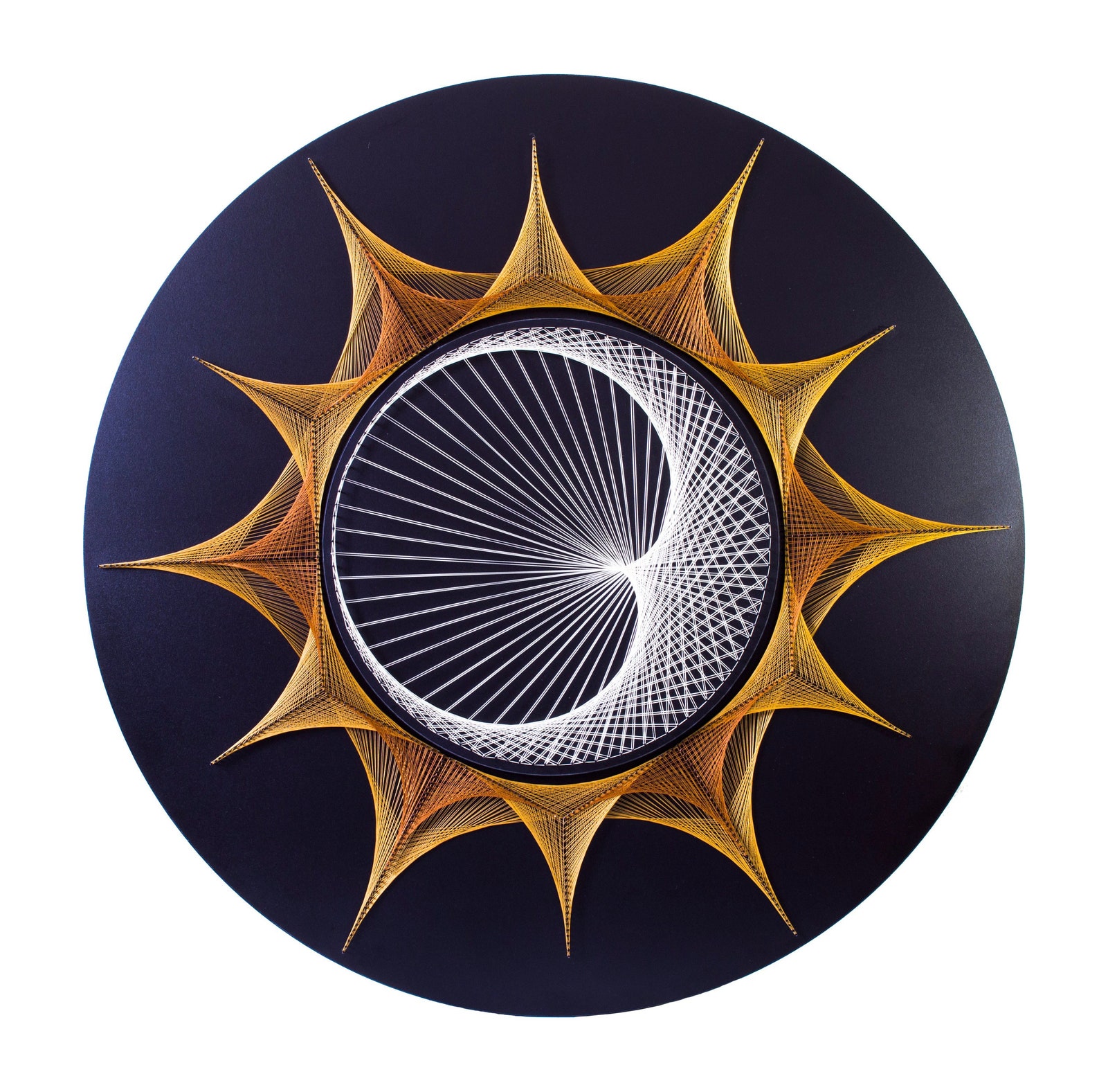 String Art SUN AND MOON Sacred Geometry 3D Art Zen Spiritual | Etsy