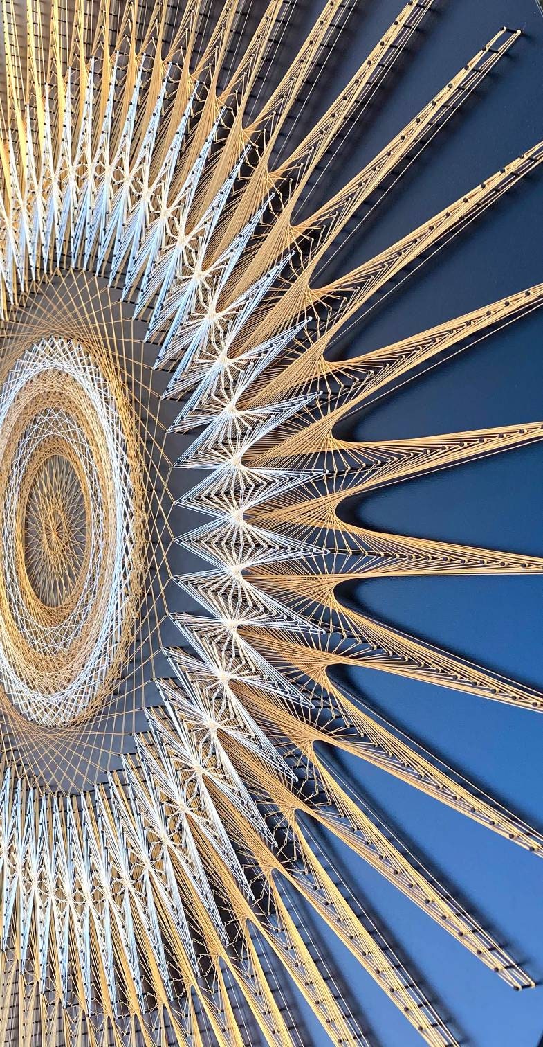 String Art Mandala Prosperity Sacred Geometry 3D Art Zen Spiritual Wall ...