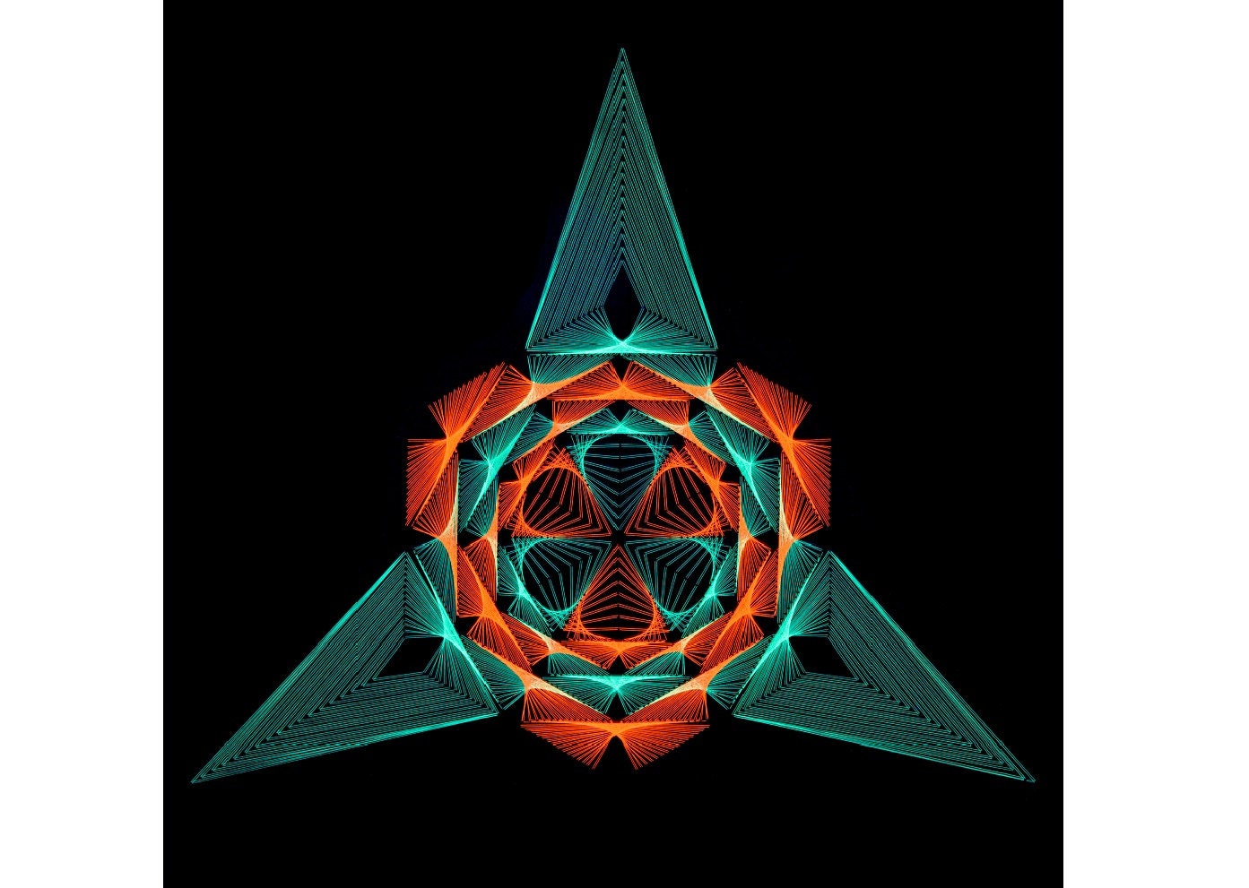 TRIANGLE String Art Sacred Geometry String Art Geometry Mandala Zen ...