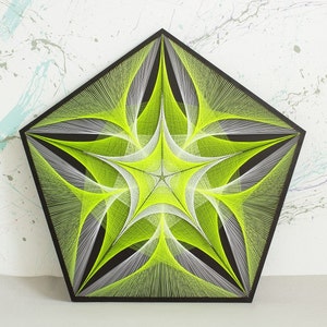 Wall Hangings PENTAGRAM String Art Sacred Geometry Wall Art Home Decor ...