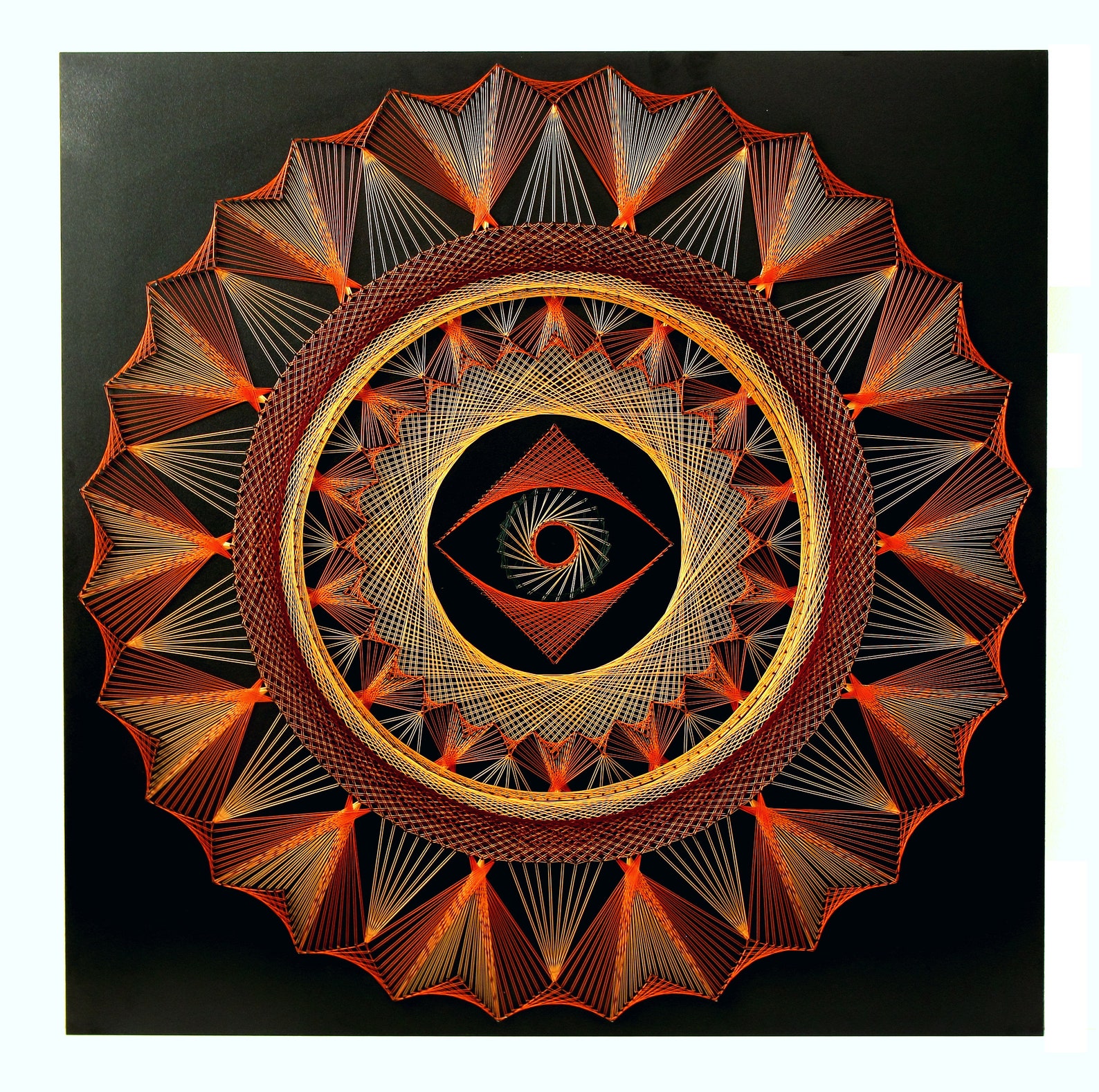 String Art EYE OF SHAMAN Wall Art Sacred Geometry Home & - Etsy