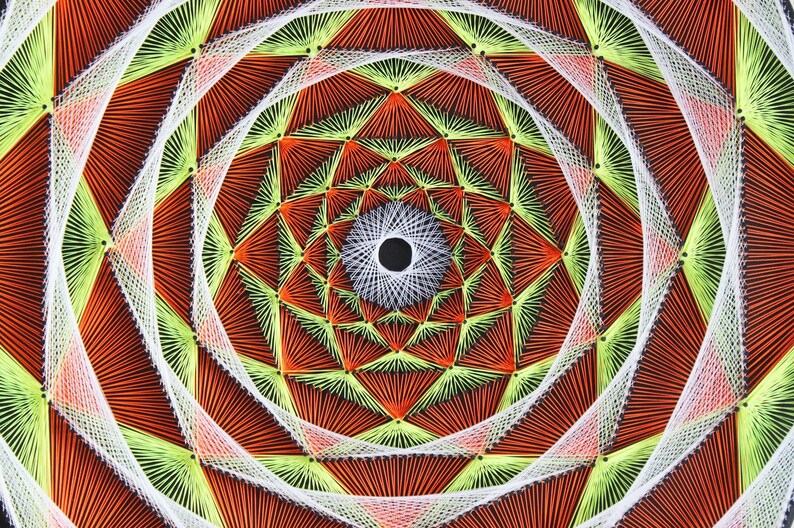 String Art MANDALA TRANSFORMATION Sacred Geometry Psychedelic - Etsy
