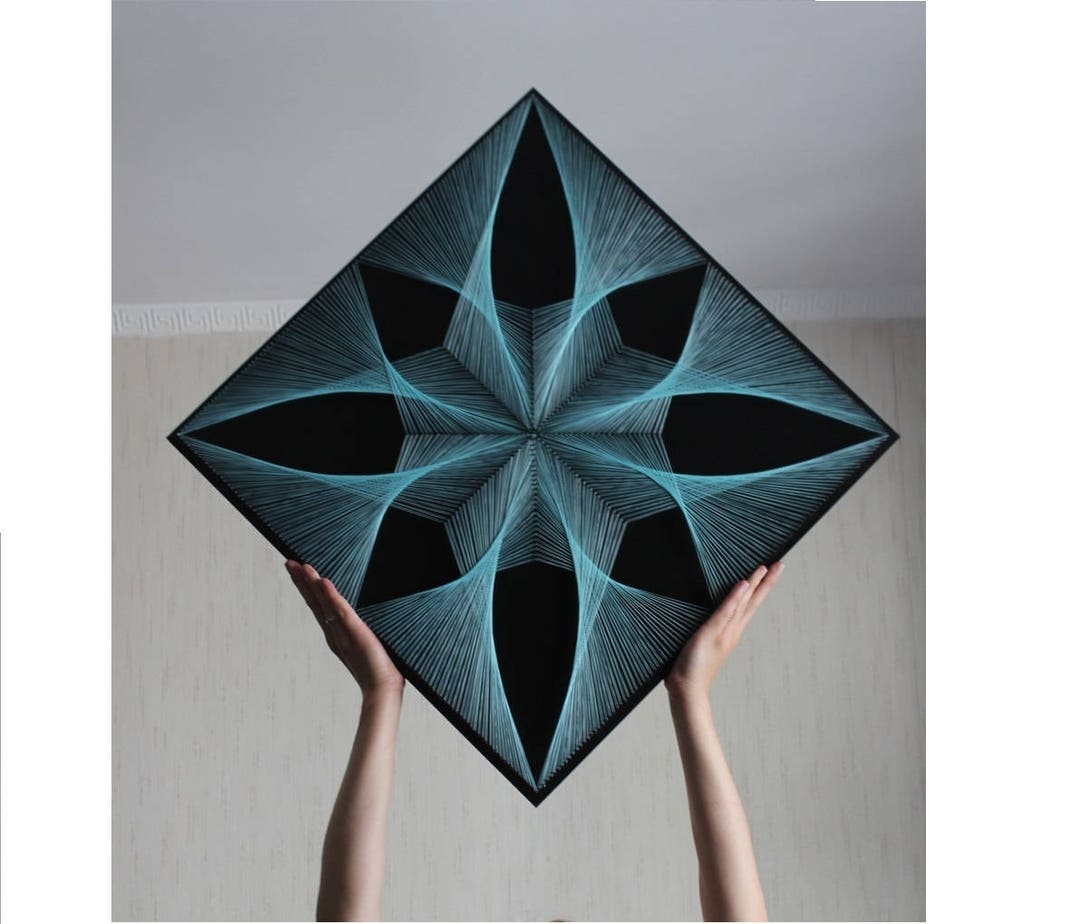 String Art Christmas Star Wall Art Designinterior Office Decor Wall ...