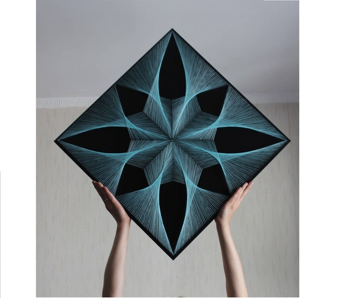 String Art Christmas Star Wall Art Designinterior Office Decor | Etsy