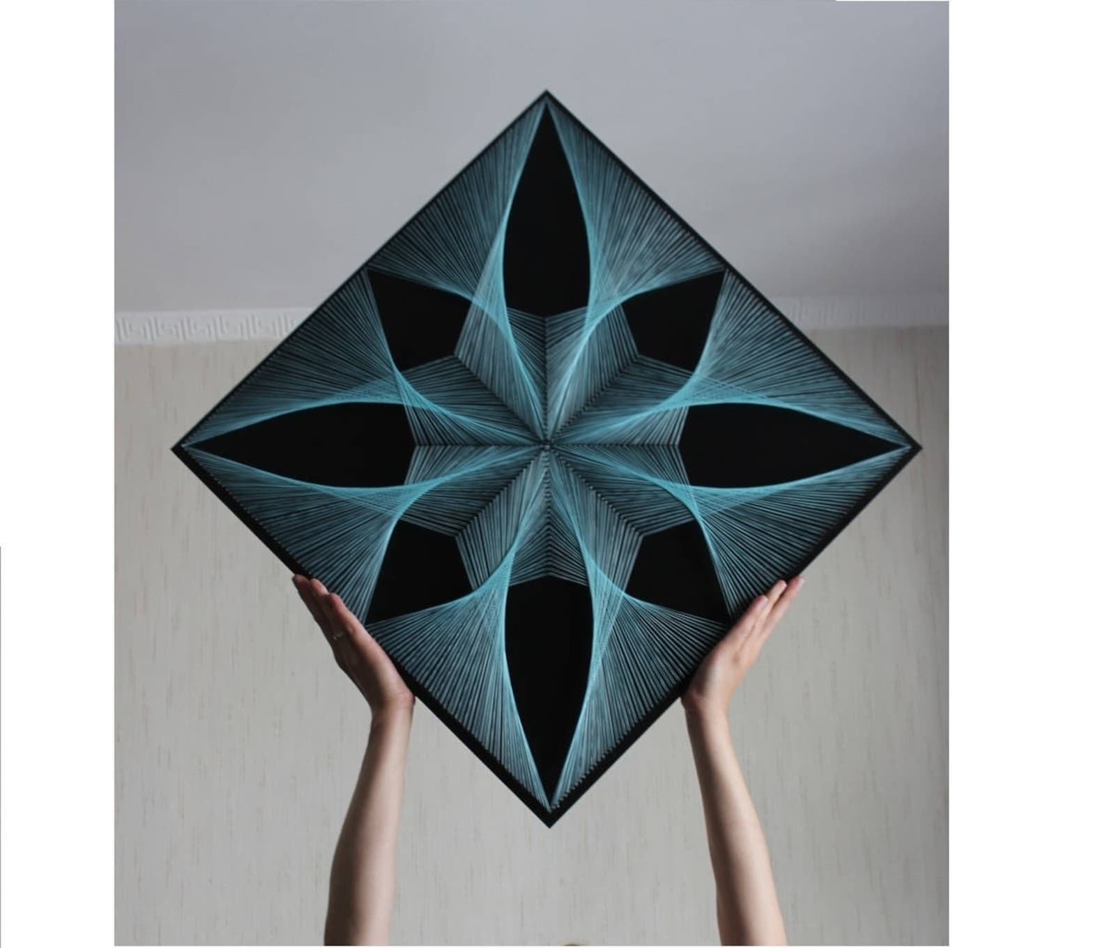 String Art Christmas Star Wall Art Designinterior Office Decor Wall ...