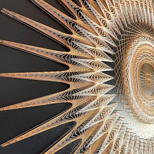 String Art Mandala Prosperity Sacred Geometry 3D Art Zen Spiritual Wall ...