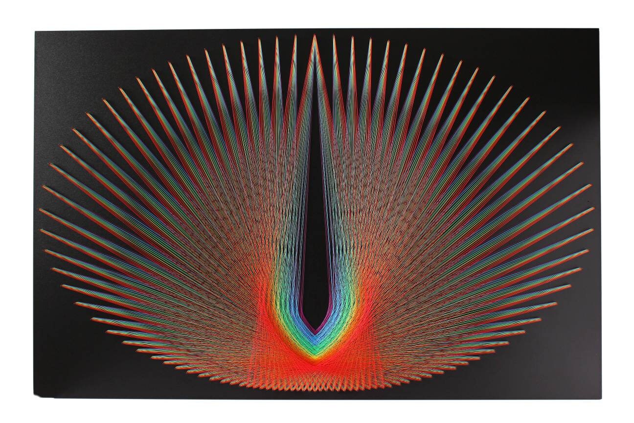 YONI RAINBOW-symbol of the feminine string art sacred - Etsy Polska