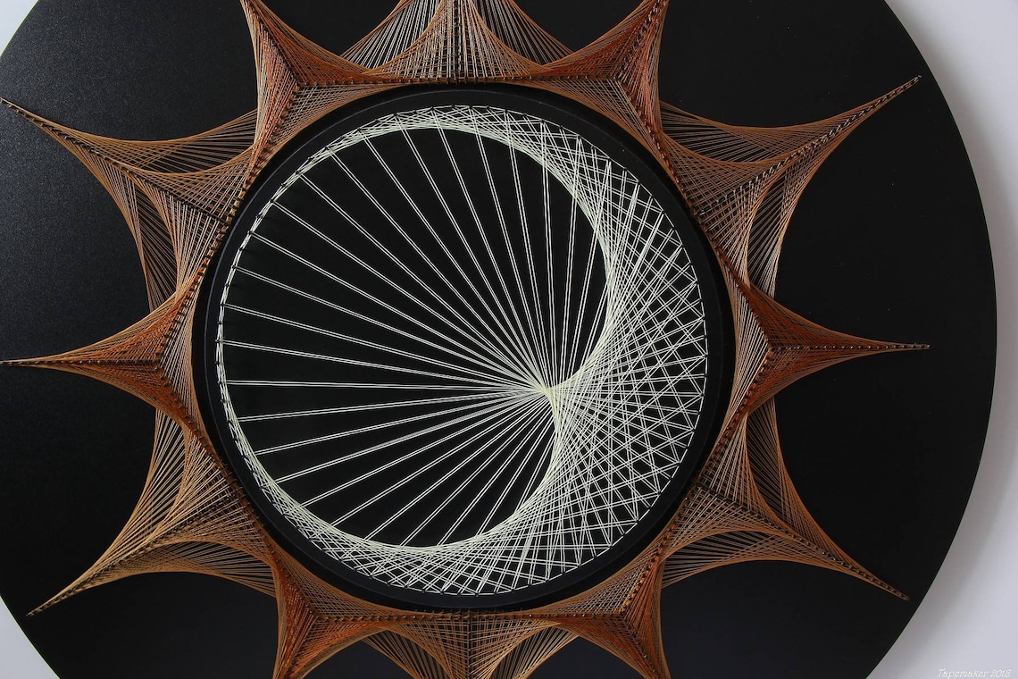 String Art SUN AND MOON Sacred Geometry 3D Art Zen Spiritual - Etsy ...