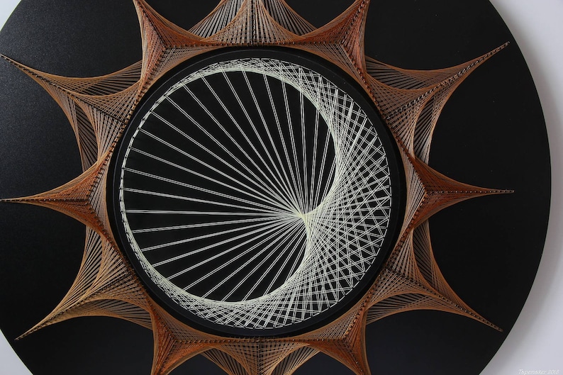 String Art SUN AND MOON Sacred Geometry 3D Art Zen Spiritual | Etsy