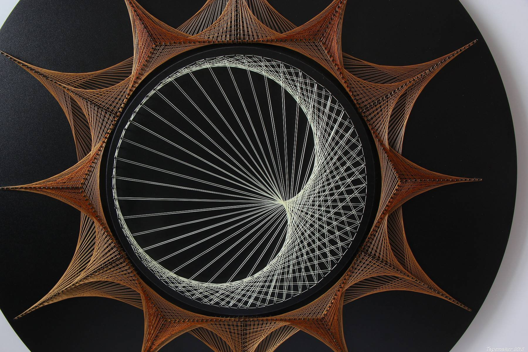 String Art SUN AND MOON Sacred Geometry 3D Art Zen Spiritual Wall ...