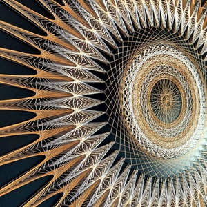 String Art Mandala Prosperity Sacred Geometry 3D Art Zen Spiritual Wall ...