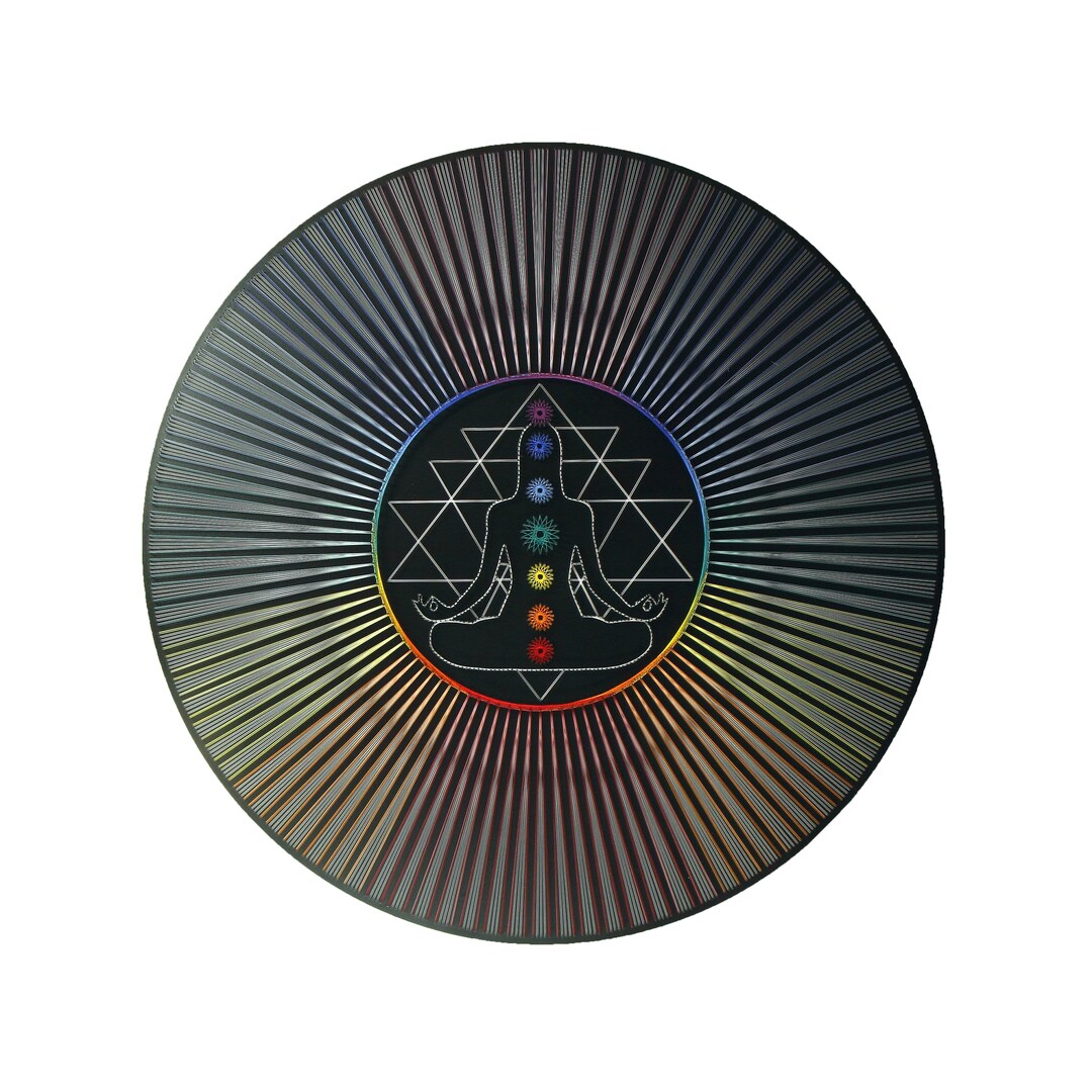 String Art MEDITATION Yoga Art Sacred Geometry Meditation Wall Art Home ...