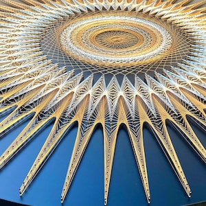 String Art Mandala Prosperity Sacred Geometry 3D Art Zen Spiritual Wall ...