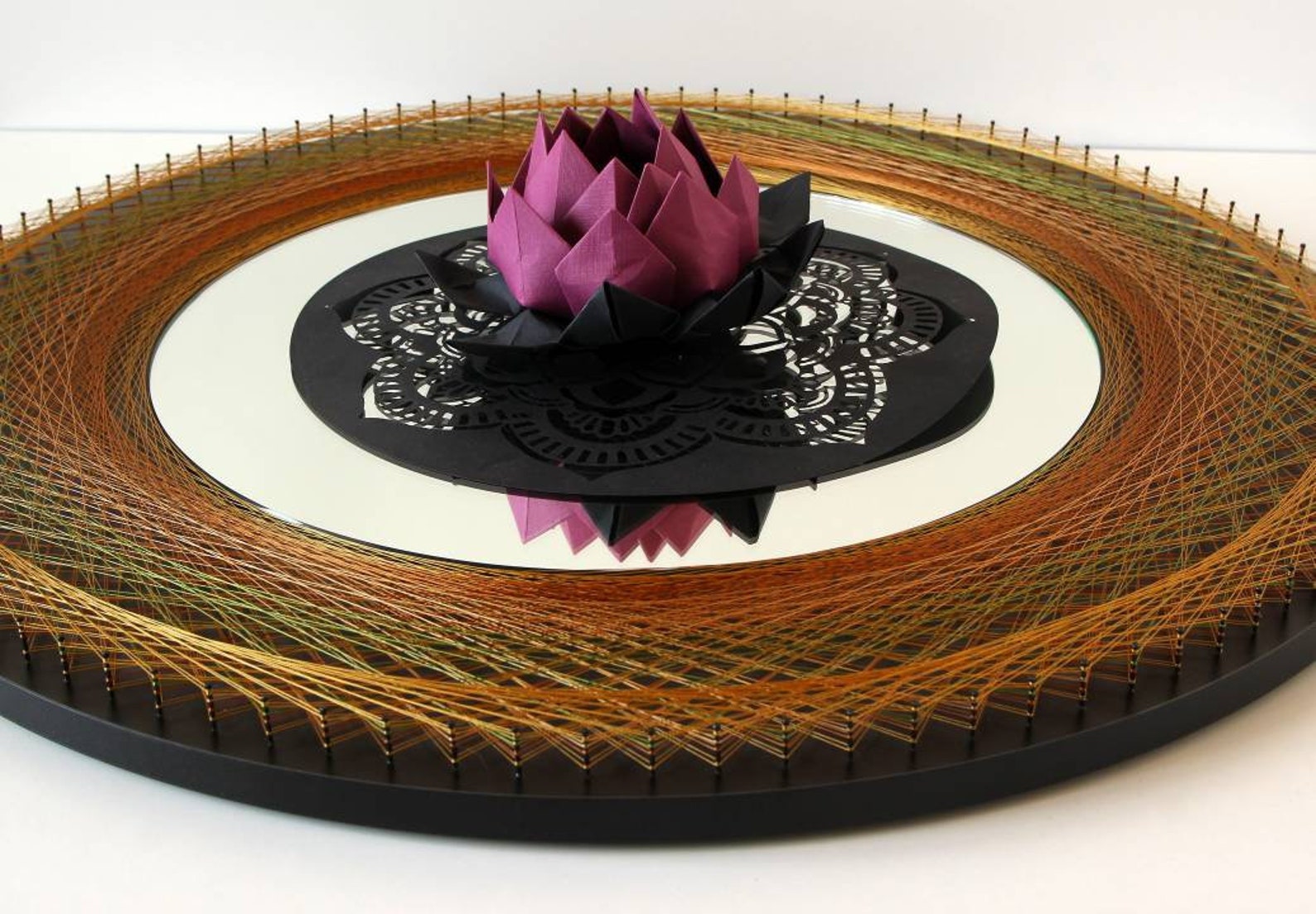 String Art Mirror, Geometry Mirror, Home Wall Décor, 3D Mirror, New Age ...