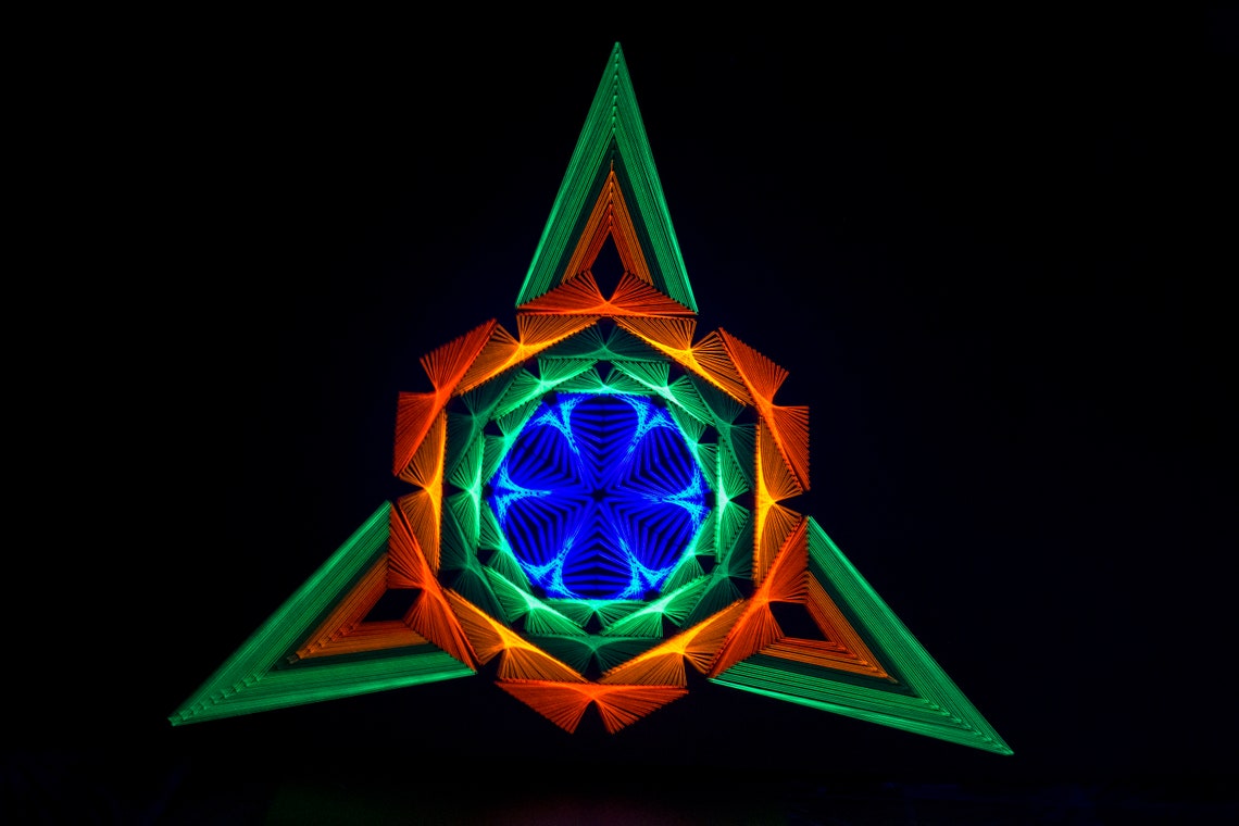 TRIANGLE String Art Sacred Geometry String Art Geometry Mandala Zen ...