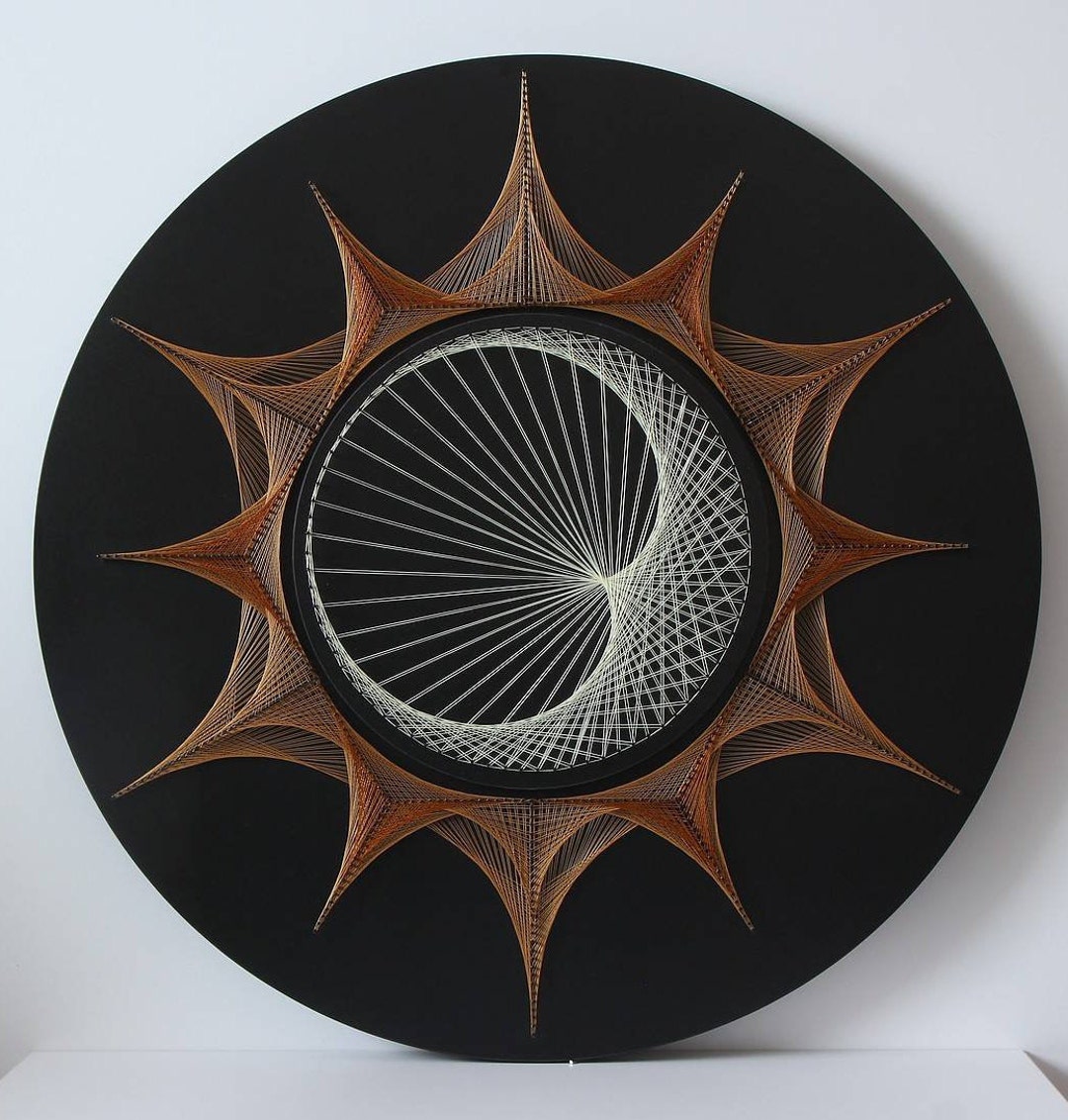 String Art SUN AND MOON Sacred Geometry 3D Art Zen Spiritual Wall ...
