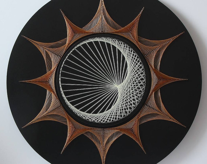 String Art SUN AND MOON Sacred Geometry 3D Art Zen Spiritual | Etsy