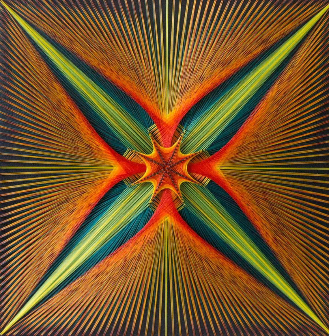 String Art Wall Art RUNE GEBO Sacred Geometry Feng Shui House - Etsy