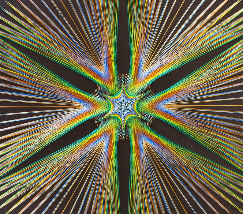 String Art STAR'S TWINKLING Sacred Geometry Wall Art Home - Etsy