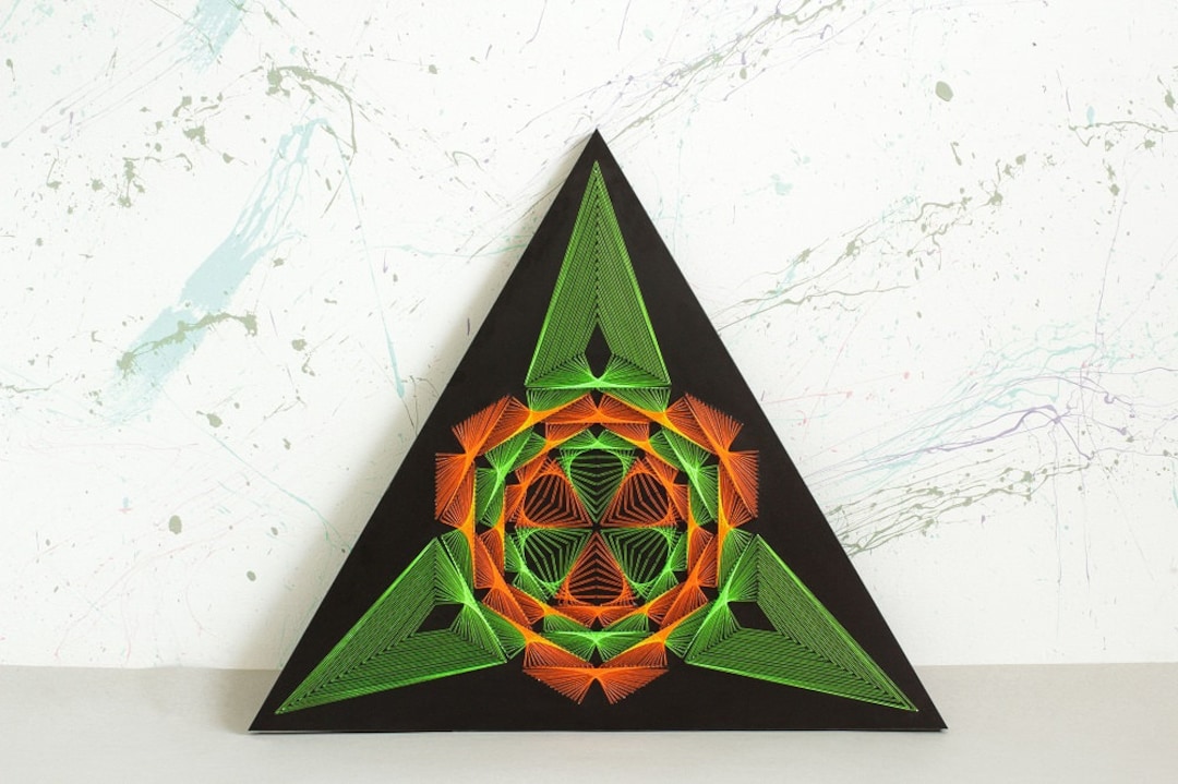 TRIANGLE String Art Sacred Geometry String Art Geometry Mandala Zen ...